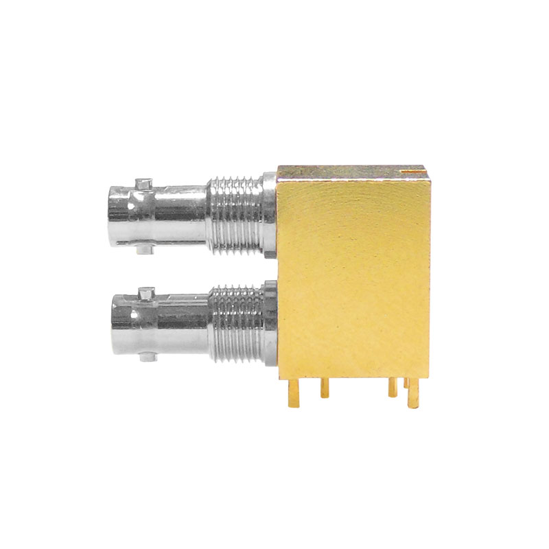 12GHz Dual Port R/A Micro BNC Coax Connector from Cambridge Electronics